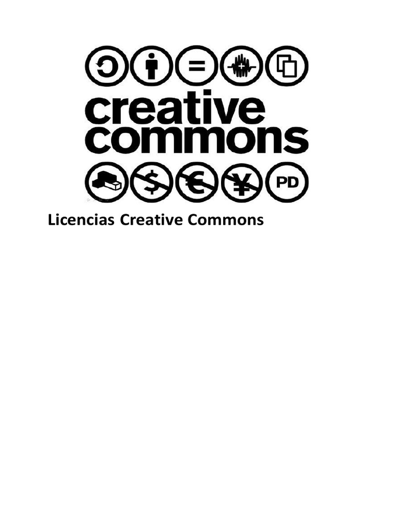 Licencias Creative Commons | PDF | Creative Commons | Licencia Creative Commons