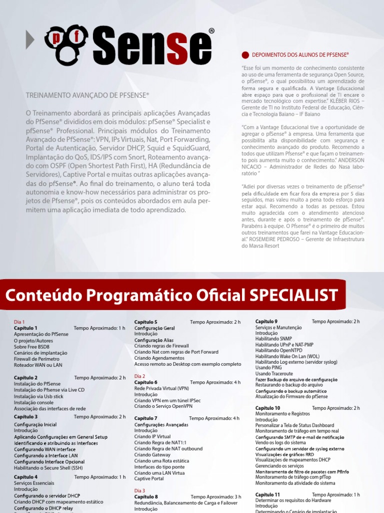Treinamento Avançado de Pfsense | PDF
