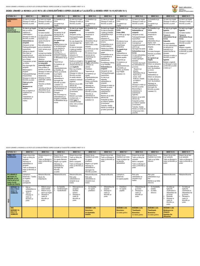 ATP 2023-24 GR 10 Sepedi SAL Final | PDF