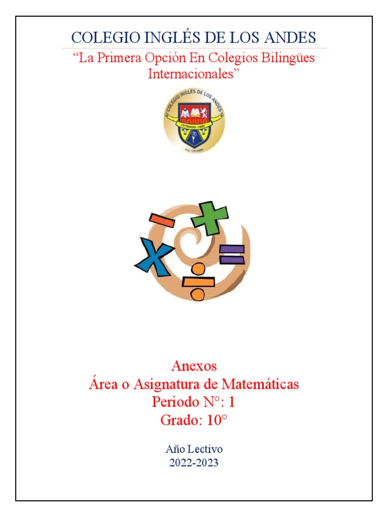 Anexos de Matematicas 10°-I Periodo-2022-2023 | PDF | Matemáticas ...