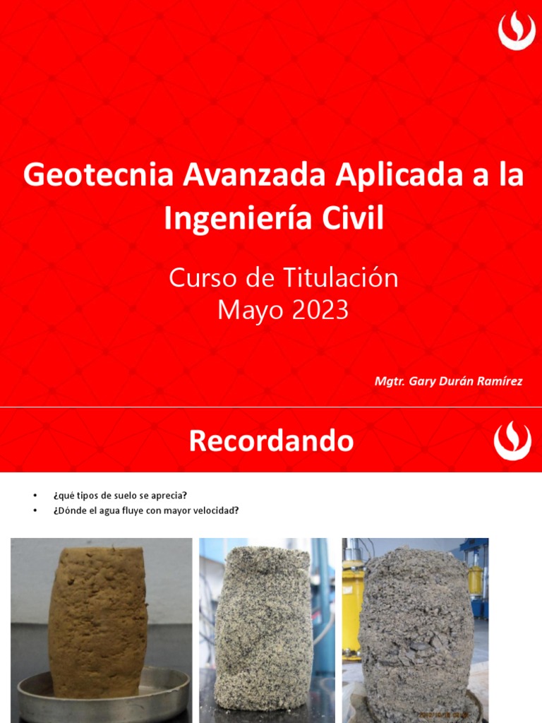 Sesión 2 - Módulo Geotecnia - 2023.1 - Anotaciones | PDF | Mecanica clasica | Ingeniería geotécnica