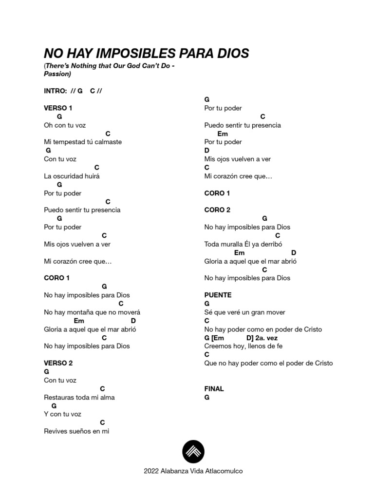 No Hay Imposibles para Dios - 043147 | PDF