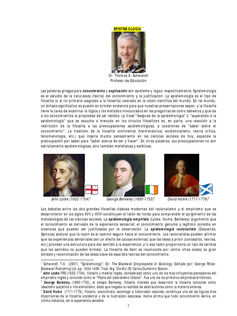 Epistemología | Descargar gratis PDF | Conocimiento | Empirismo
