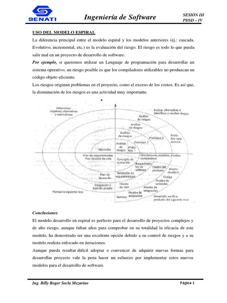 Uso del Modelo Espiral en Proyectos de Software | PDF | Software ...