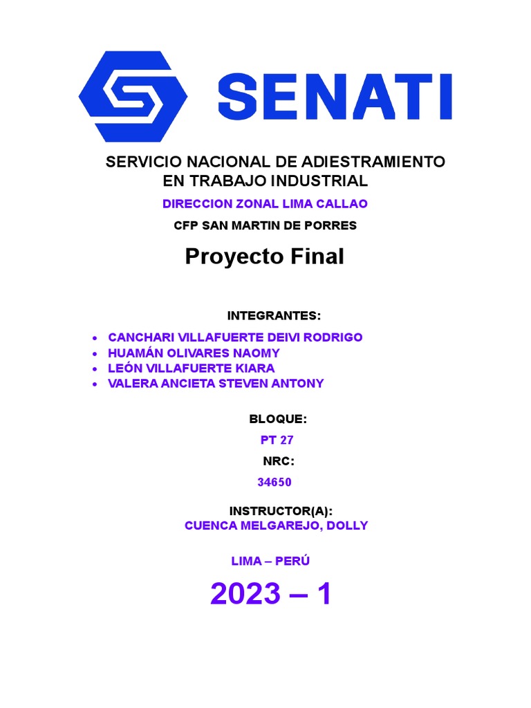 Proyecto Final Comunicación Senati | PDF
