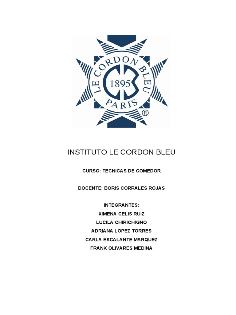 Avance Tecnicas de Comedor | PDF