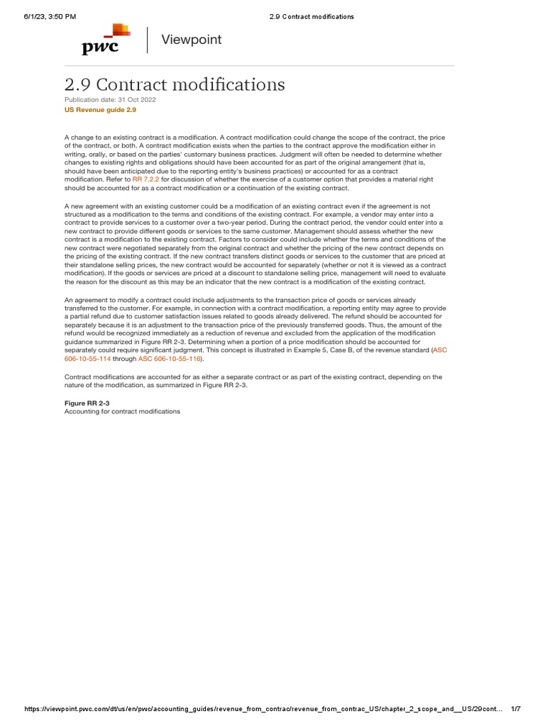 2.9 Contract modifications-IFRS 15 | PDF