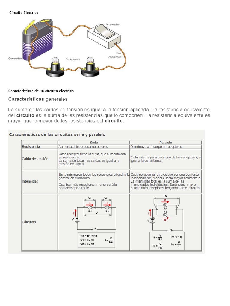 Circuito Electrico | PDF | Red eléctrica | Corriente eléctrica