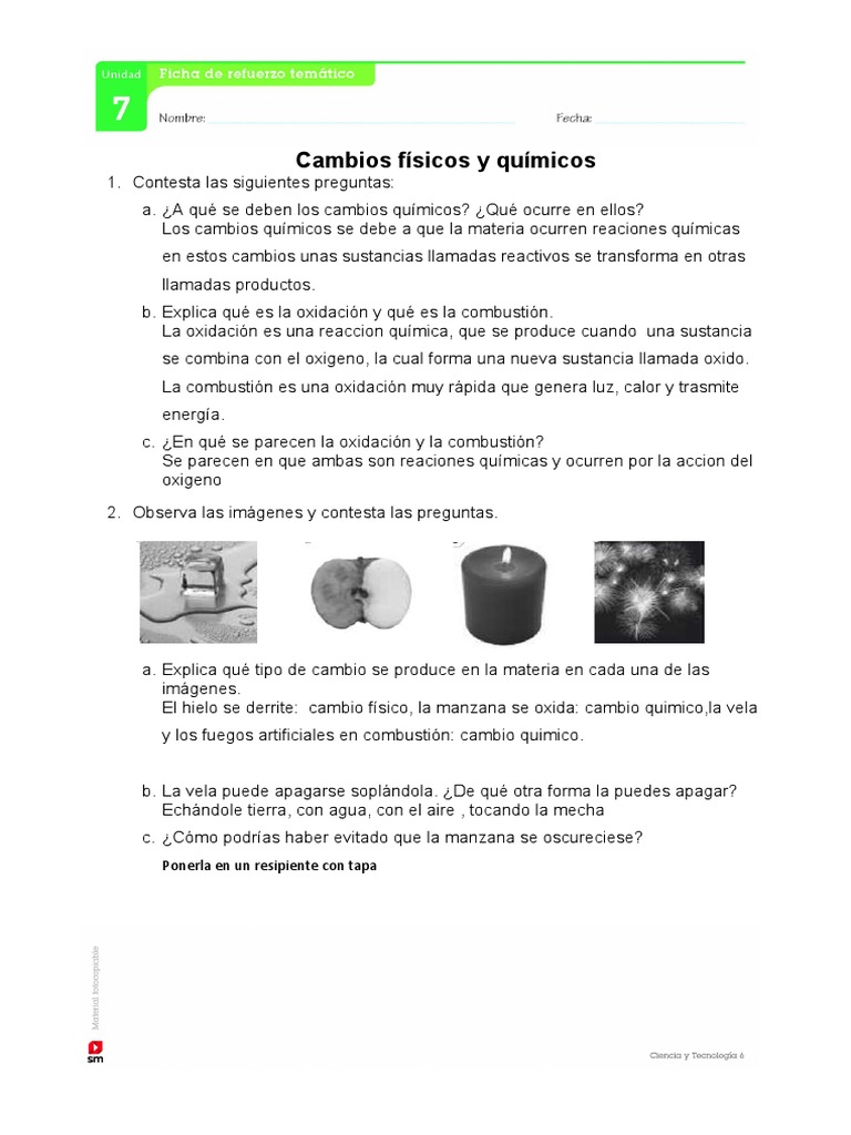 Cambios Fisicos y Quimicos-De La Cruz | PDF