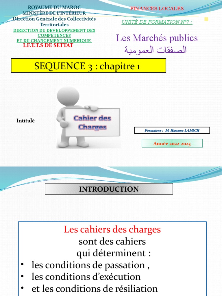 1-SEQUENCE 3 - Chapitre 1 - Notion Des Cahiers Des Charges | PDF | Technologie et ingénierie
