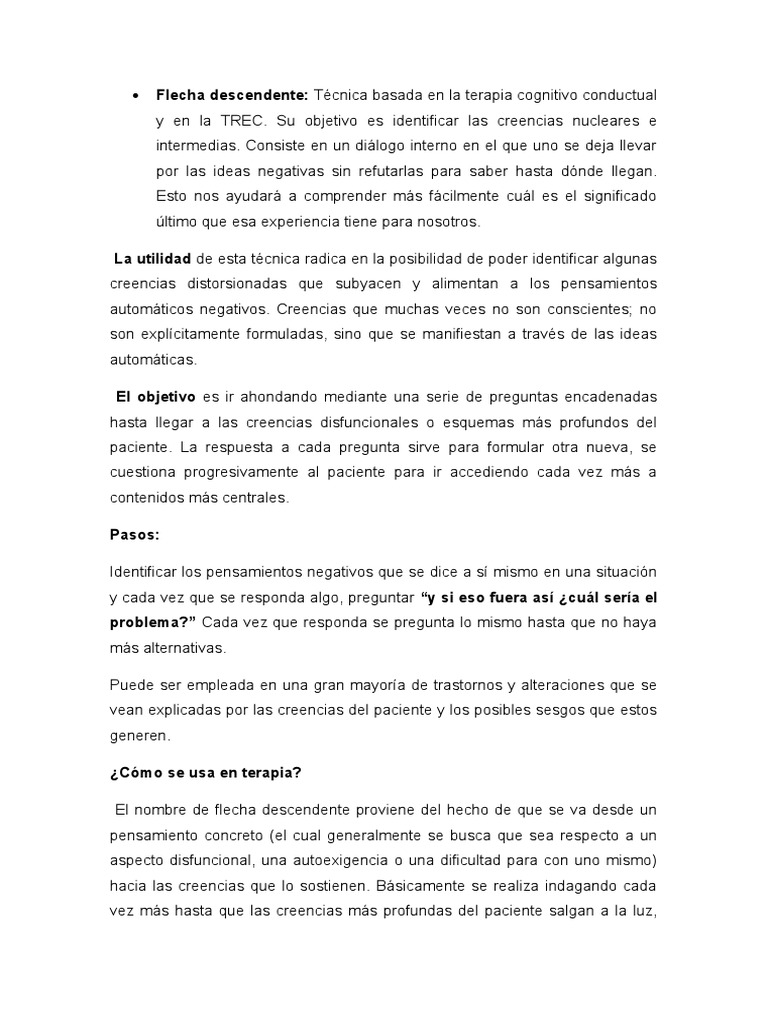Flecha Descendente y Autoregistro | PDF