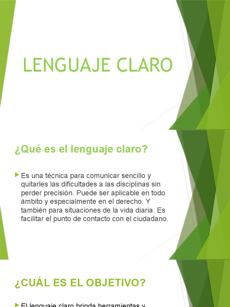 Lenguaje Claro Power-1 | PDF | Lenguaje simple
