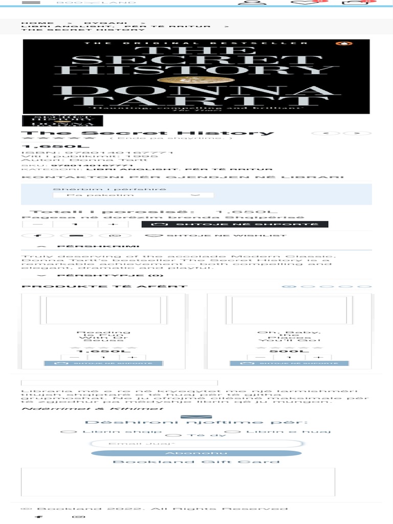 The Secret History - Bookland | PDF