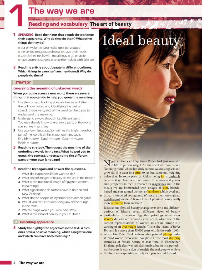 Insight Intermediate Students Book Unit 1 | PDF