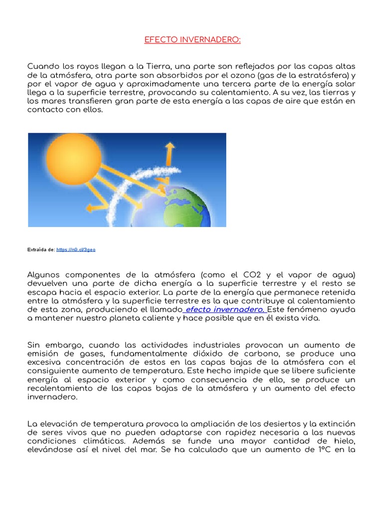 Efecto Invernadero | PDF | Gases de efecto invernadero | Dióxido de carbono