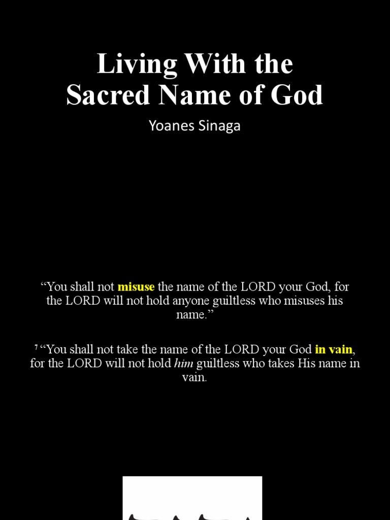 Living With The Sacred Name Of God PDF