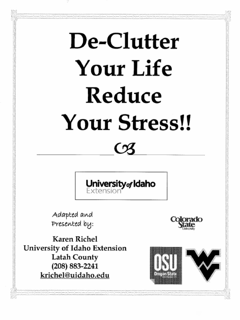 Declutter Your Life Handout | PDF