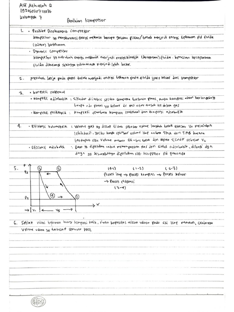 Penilaian Kompresor - Alif Athallah Qinthara - Kelompok 7 | PDF