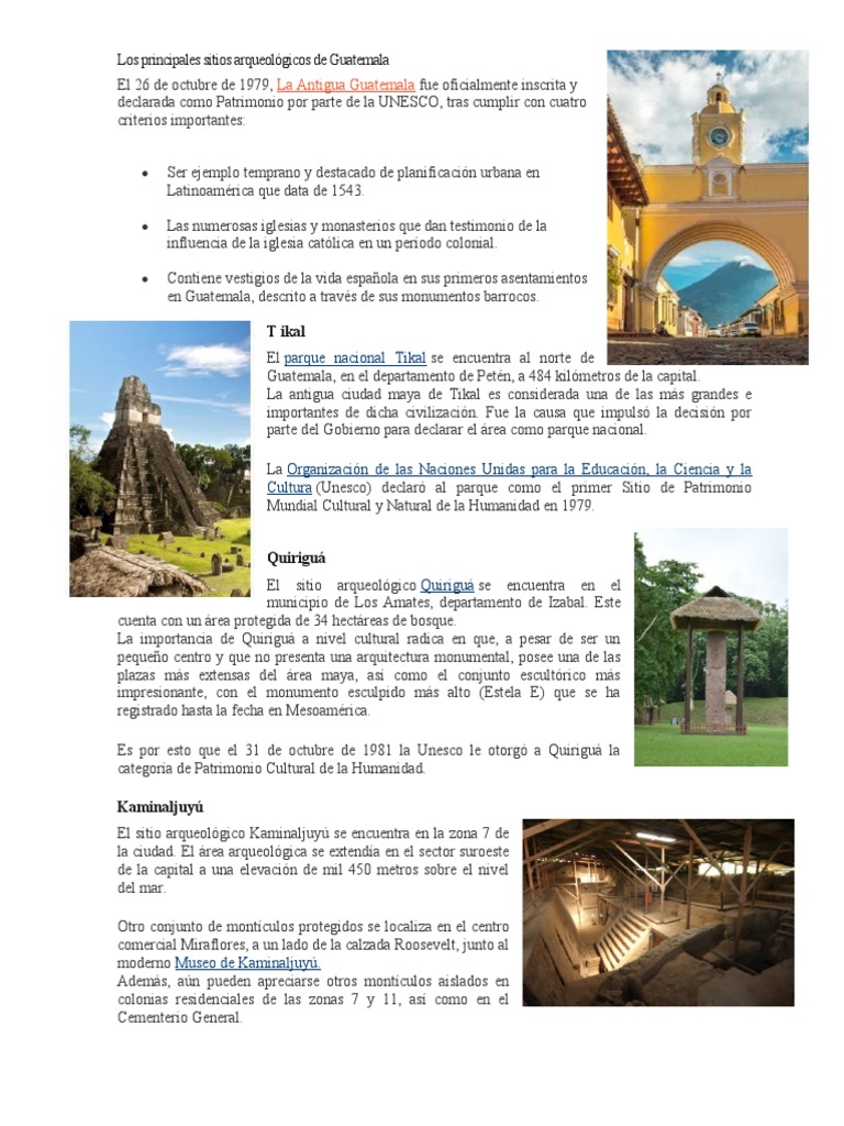 Patrimonio Arqueologico de Pueblos de Guatemala | PDF