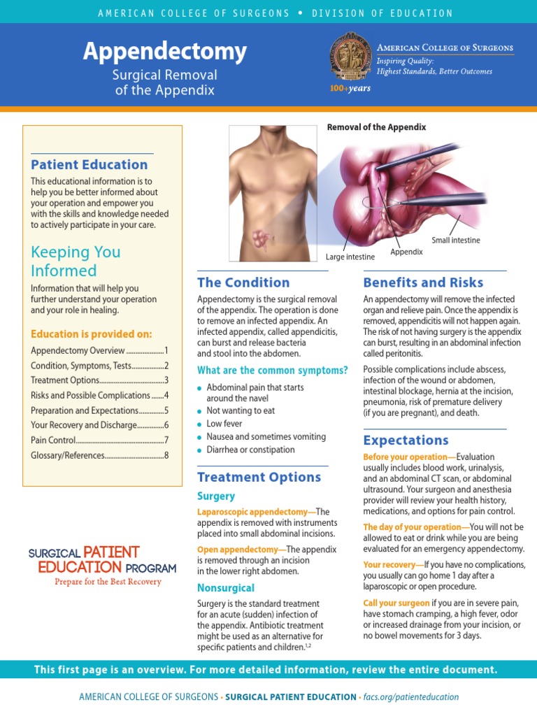 Appendectomy | PDF | Surgery | Diseases And Disorders