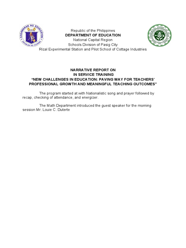 Narrative Report On Research Defense PR1 | PDF