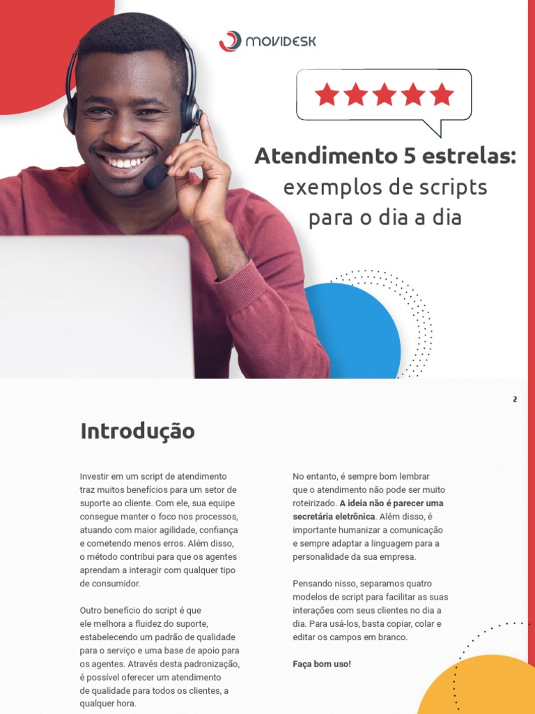 Atendimento 5 Estrelas Exemplos de Scripts para o Dia A Dia | PDF ...