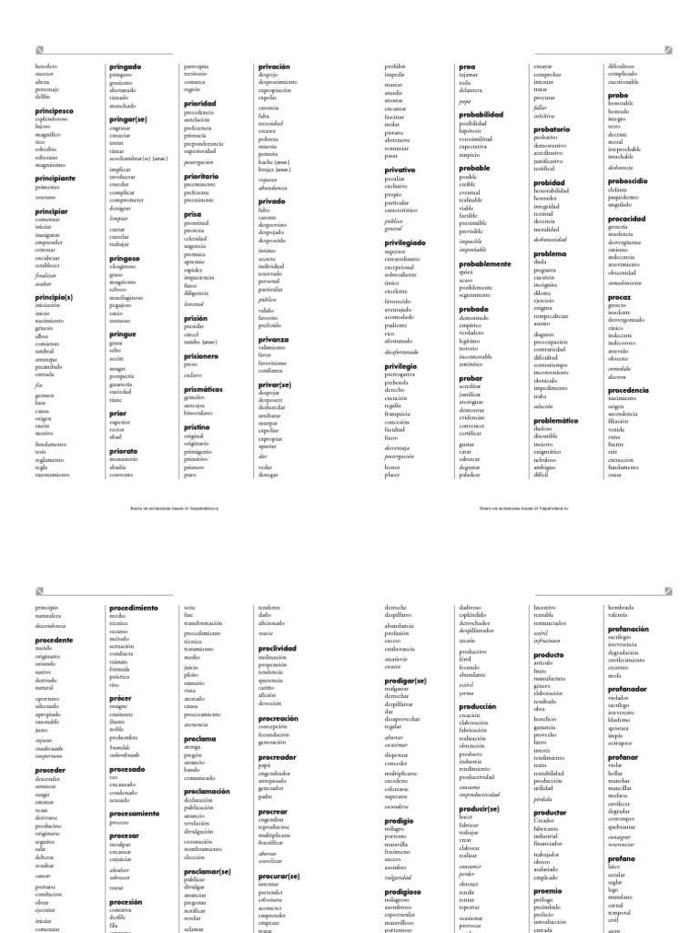 Diccionario de Sinónimos y Antónimos Parte 8 | PDF