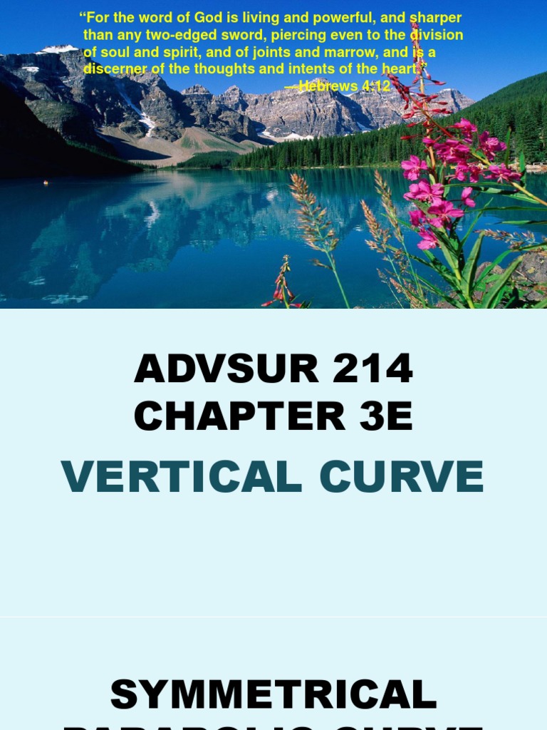 Vertical Parabolic Curves | PDF | Tangent | Slope