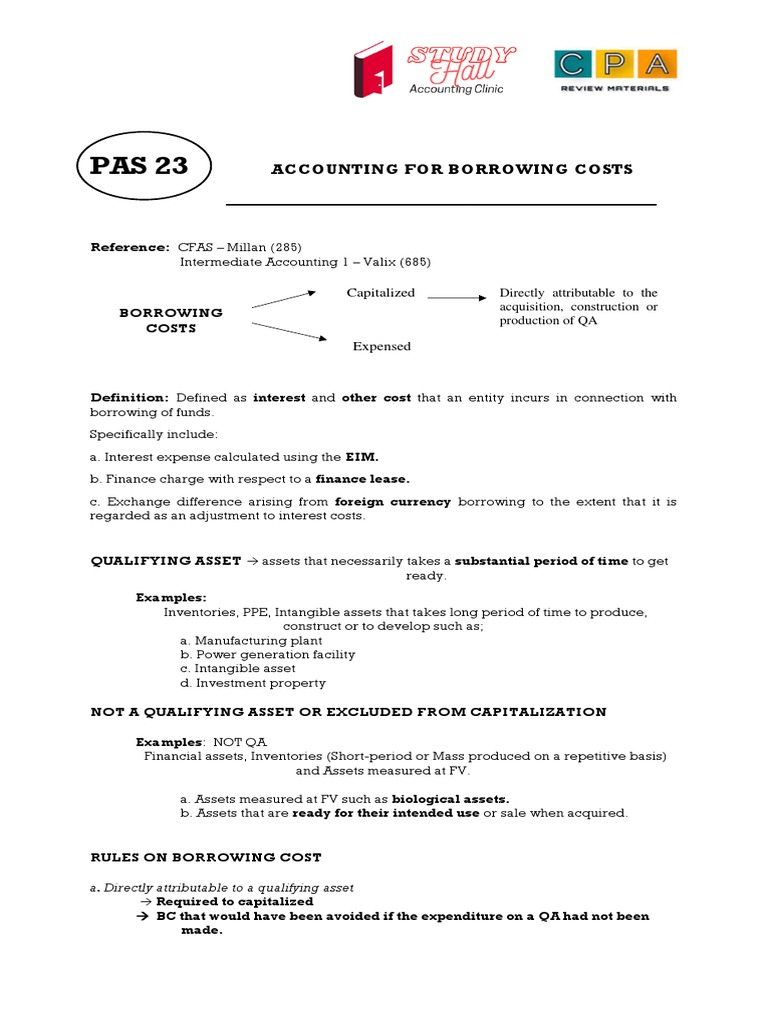 Pas 23 - Borrowing Costs | PDF