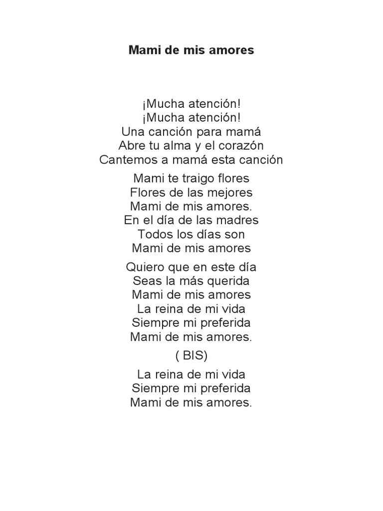 Mami de Mis Amores | PDF