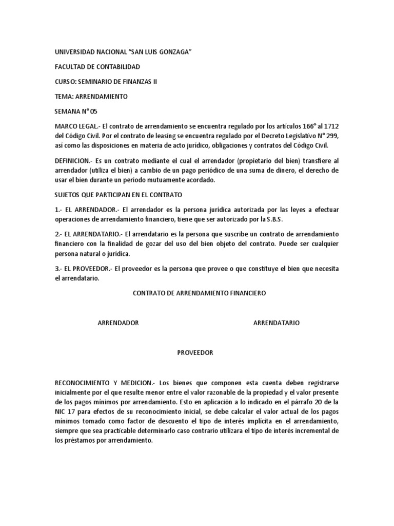 ARRENDAMIENTO | PDF | Economias | Justicia