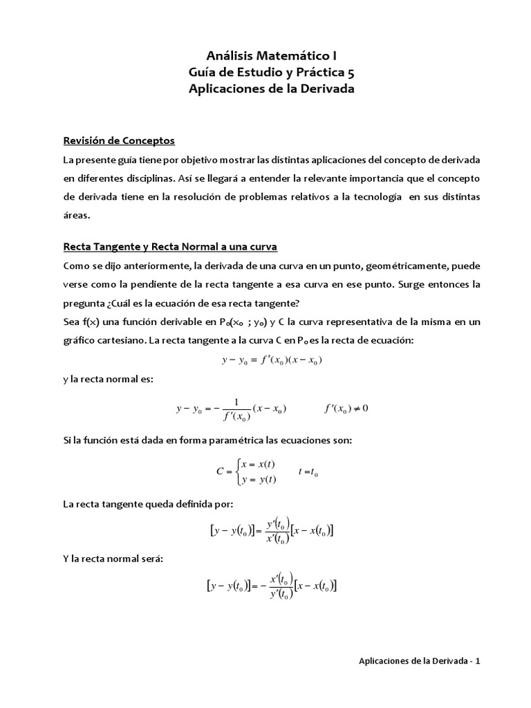 Guia 5 | PDF | Derivado | Curva