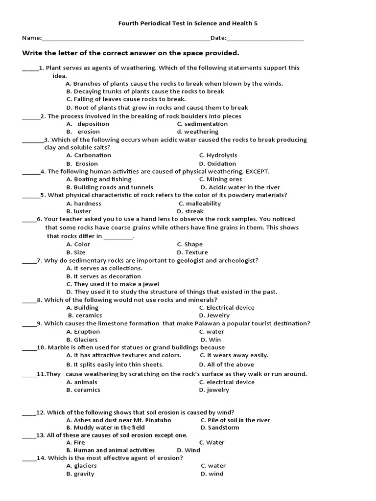 PT - Science 5 - Q4 V1 | PDF