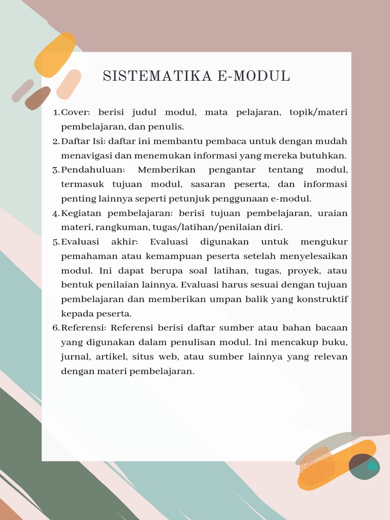 Sistematika E-Modul | PDF