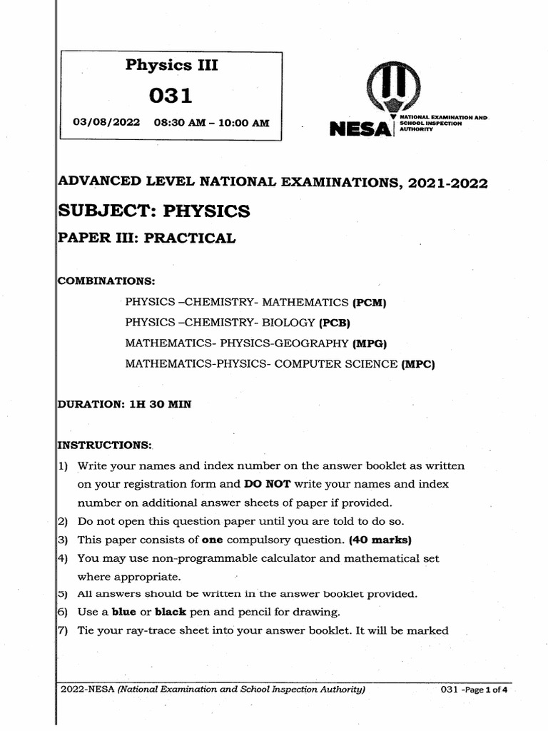 2022 Physics III PCM PCB MPG MPC | PDF