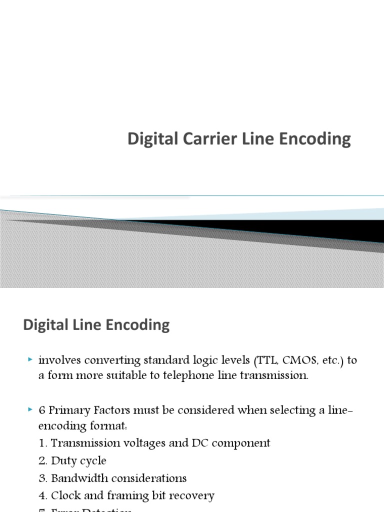 M8 Digital Carrier Line Encoding | PDF | Electronics | Information And Communications Technology