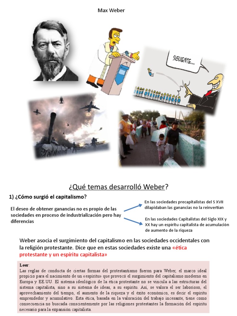 El Capitalismo y Max Weber | PDF | Capitalismo | Max Weber