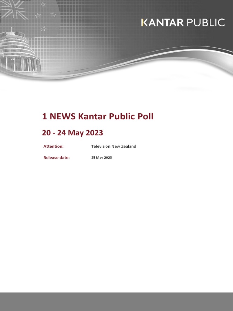 May 2023 1news Kantar Public Poll Report | PDF | Cost Of Living ...