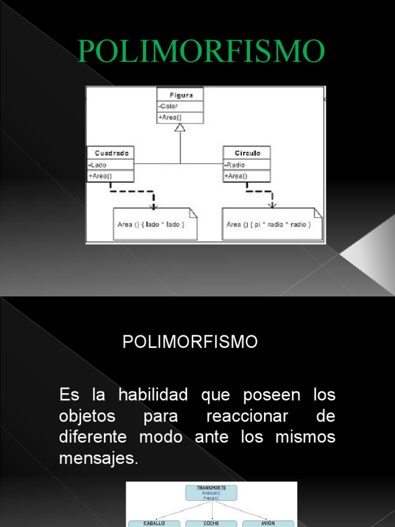 Polimorfismo | PDF | Objeto (informática) | Paradigmas de programación