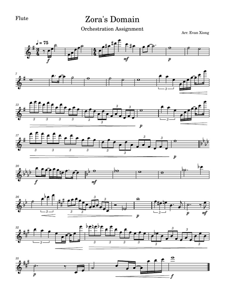 Zora's Domain Parts-Flute | PDF