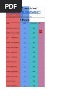 Mulebuy Spreadsheet for Shoes & Apparel | PDF | Sneakers | Shoe
