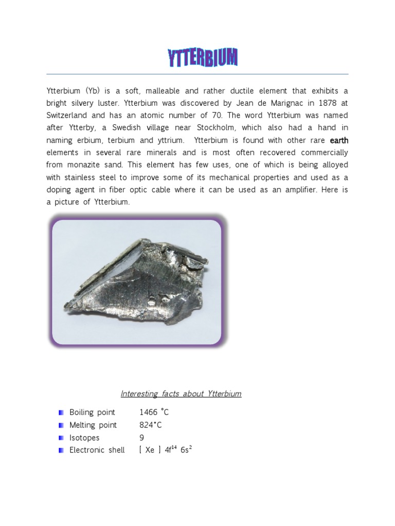 Ytterbium | PDF