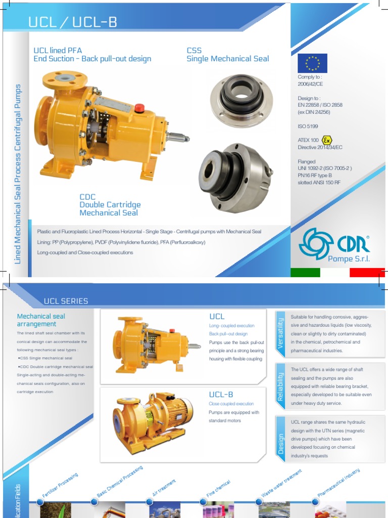 Brochure UCL ENG 2018 | PDF | Bearing (Mechanical) | Pump
