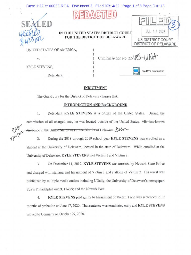 USA V Stevens Redacted Indictment Extradited | PDF