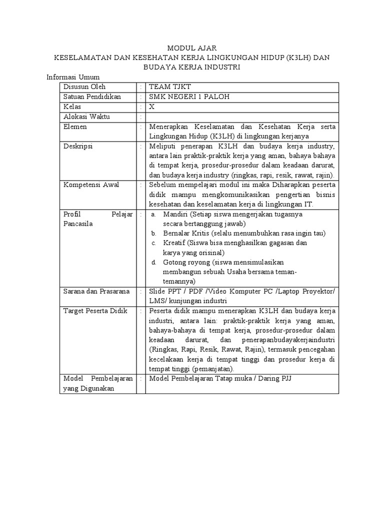 Modul Ajar K3LH | PDF | Komputer