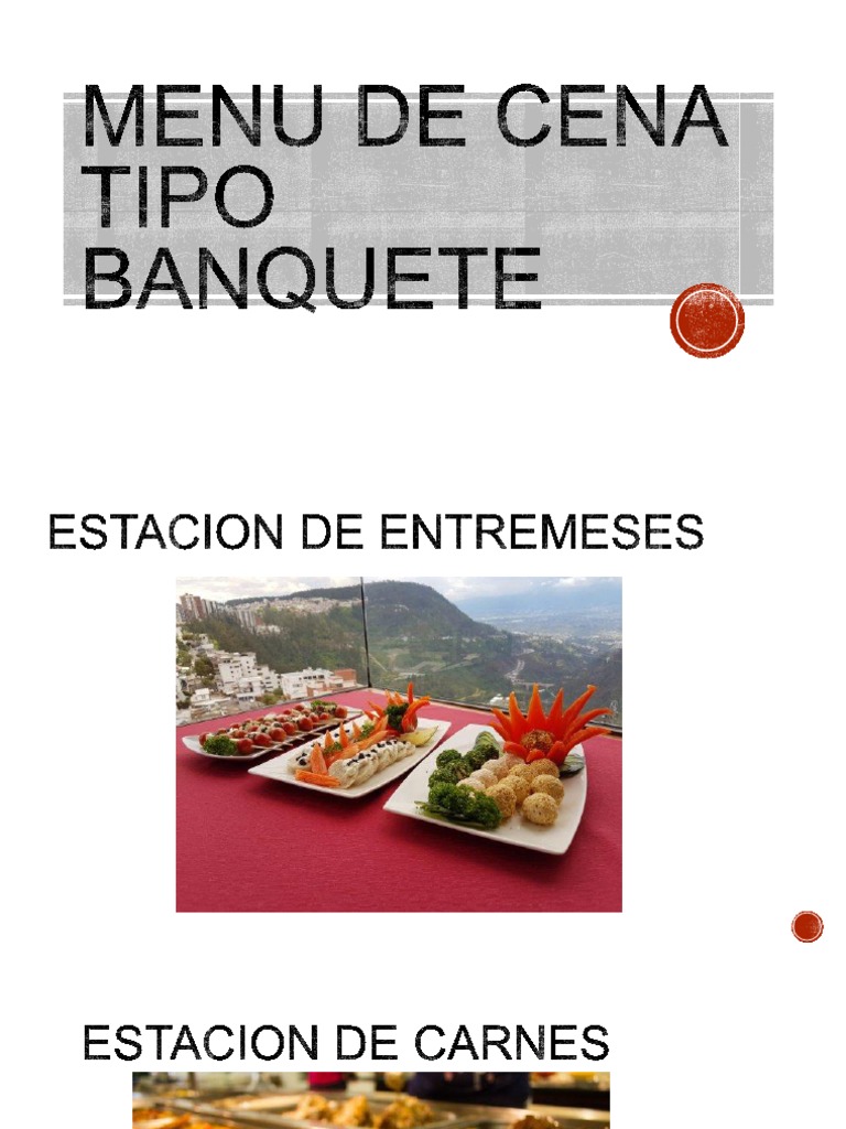 Menu de Cena Tipo Banquete | PDF