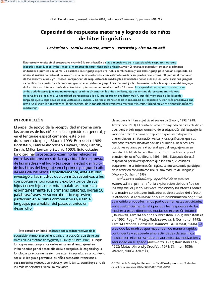 01 Catherine S. Tamis-LeMonda, Marc H. Bornstein, and Lisa Baumwell ...