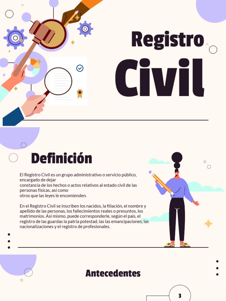Registro Civil | PDF | Gobierno y personalidad | Gobierno Registro Civil | PDF | Gobierno y personalidad | Gobierno