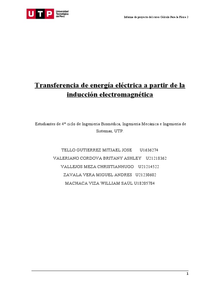 Segundo Avance Caf2 | PDF | Inductor | Ingenieria Eléctrica