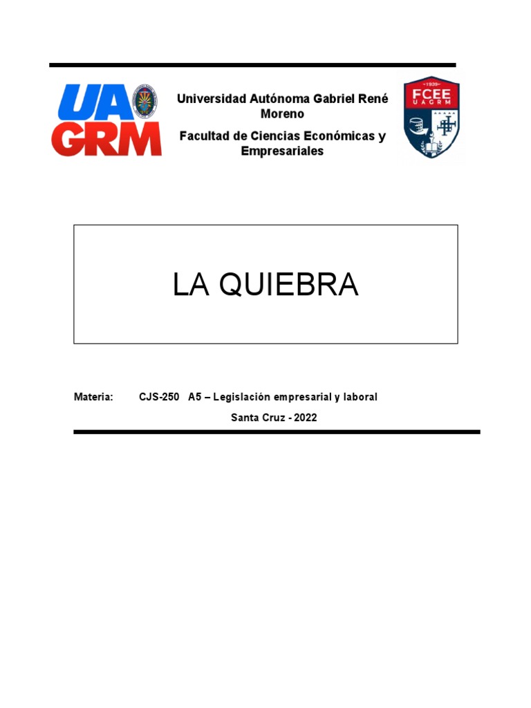La Quiebra | PDF | Bancarrota | Liquidación